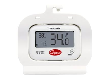 Cooper-Atkins 2560 Digital Refrigerator/Freezer Thermometer with Large ...