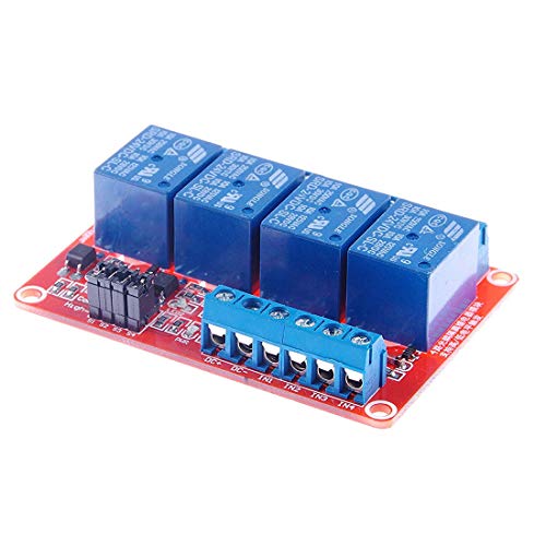 HiLetgo 4 Channel 24V Relay Module with OPTO-Isolated Support High and ...