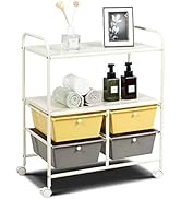 Amazon.com: RELAX4LIFE Storage Cart W/Four Drawers, Wheels and Two ...