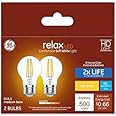 GE Relax 2-Pack 60 W Equivalent Dimmable Soft White G16.5 LED Light ...