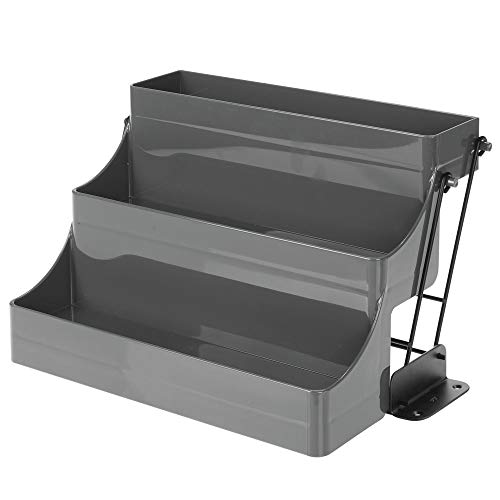 mDesign Plastic 3 Tier Pull Down Spice Rack - Easy Reach Retractable ...