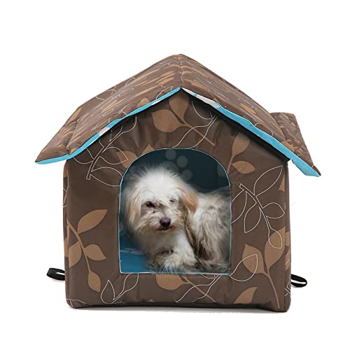 Outdoor Cat House, Feral Cat House with Transparent Curtain, Stray Cats ...