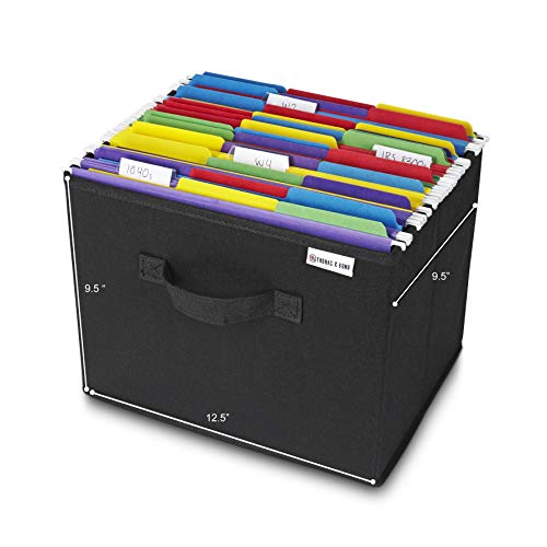 Collapsible File Storage Box 12.5 x 9.5 x 9.5 Holds Hanging File ...