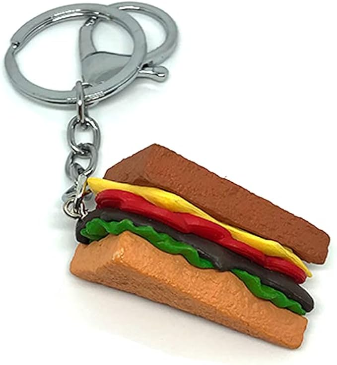 Imitation food key chain PVC mini key chain creative mobile phone charm ...