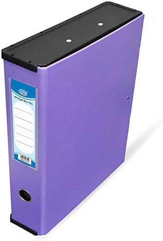 FIS Colored PP Rigid Box File Violet Color with Black Plastic Sides ...