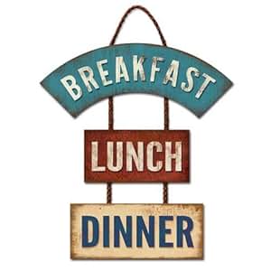 Amazon.com: Breakfast Lunch Dinner Trio Sign #30-00076: Home & Kitchen