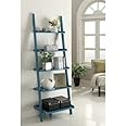 Amazon.com: Charlton Home Carlisle 72" Leaning Bookcase, Blue : Home ...