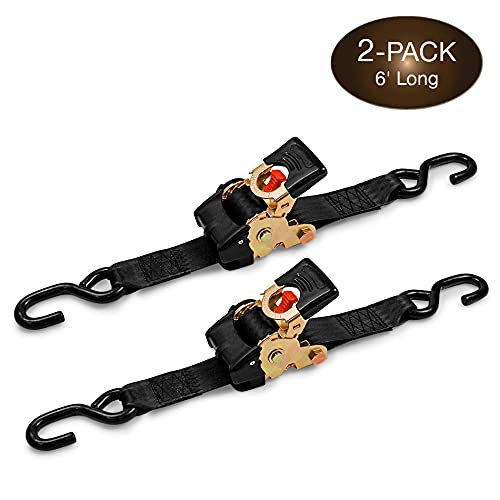 DC Cargo Mall Quick n Easy Retractable Ratchet Strap - 2 Inch x 6 Ft ...