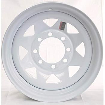 Amazon.com: 16 Inch 8 on 6.5 White Spoke Trailer Wheel: Automotive