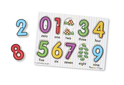 Melissa & Doug See-Inside Numbers Peg Puzzle (10 Pieces, Great Gift for ...
