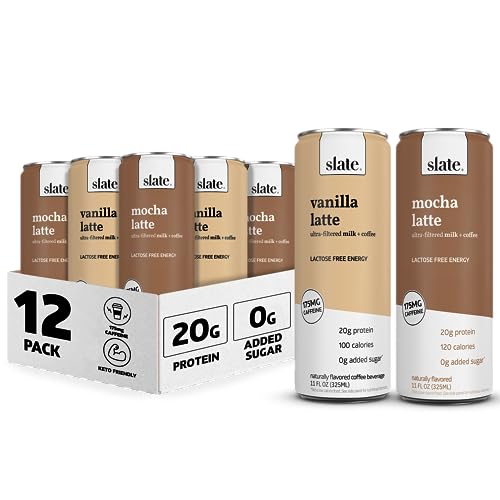 Slate Milk - High Protein Iced Coffee - Energy Variety Pack - Caramel ...
