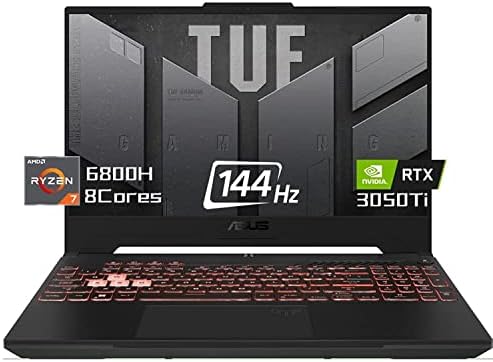Asus 2022 TUF Gaming A15 15.6'' FHD 144Hz Gaming Laptop - AMD Ryzen 7-6800H -RTX 3050 Ti, DDR5 ...