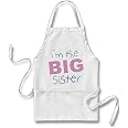 Amazon.com: Smity 106 Funny Big Sisters Apron White, One Size Fits Most ...