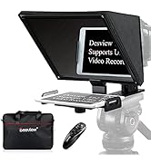 【Official】 Desview T2 Teleprompter, 8 inch Teleprompters with Remote ...