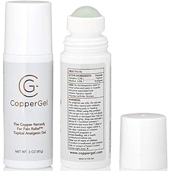 Amazon.com: CopperGel Roll-On Topical Analgesic Gel Copper Infused ...