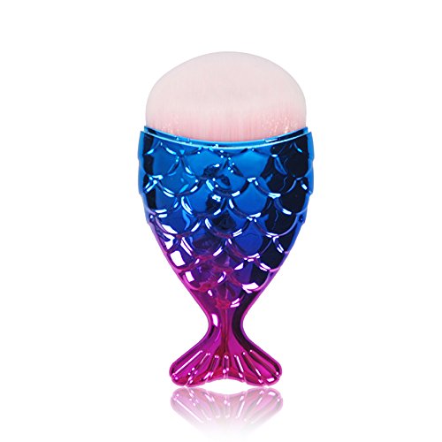 Amazon.com : Mermaid Fish Makeup Brush Fishtail Bottom Brush Powder ...