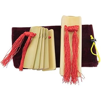 Amazon.com: PhysCool Chinese Kuaiban Clapper Bamboo Castanets Hand ...