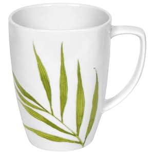 Amazon.com | Corelle Bamboo Leaf Square Round 12-Ounce Porcelain Mug ...