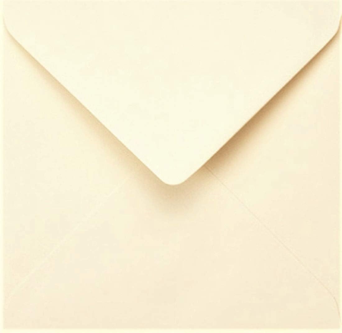 Square 300gsm Ivory Creased Card Blanks & Envelopes by Cranberry Card ...