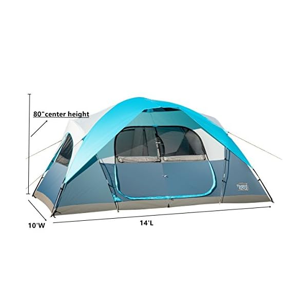 Timber Ridge Large Family Tent 10 Person 3 Seasons for Camping with ...