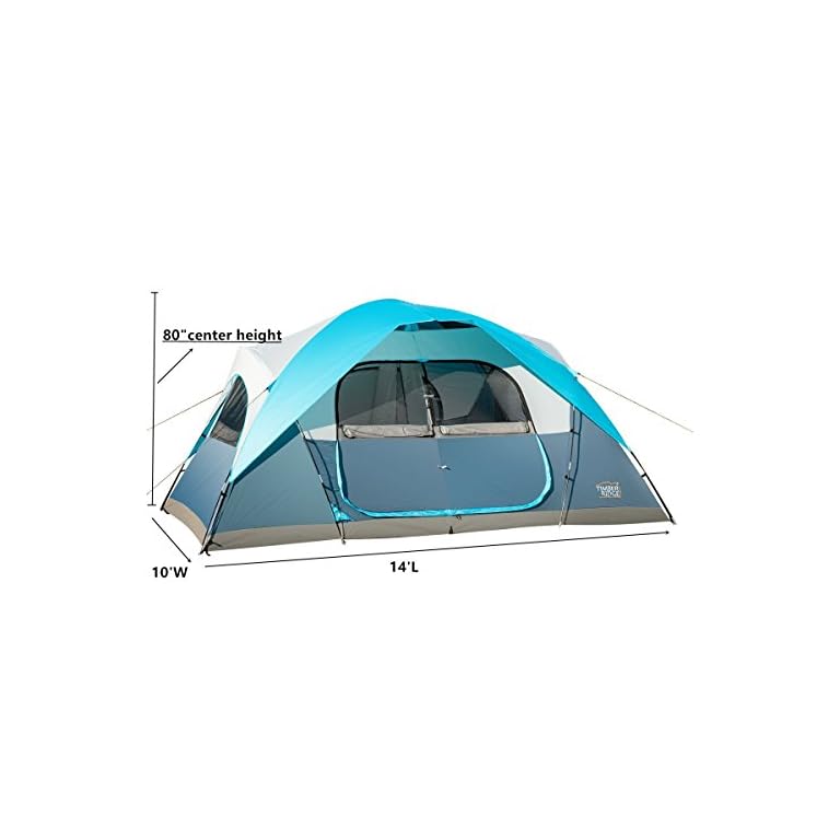 Timber Ridge Large Family Tent 10 Person 3 Seasons for Camping with ...