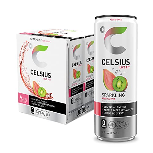CELSIUS Sparkling Kiwi Guava, Functional Essential Energy Drink 12 Fl ...