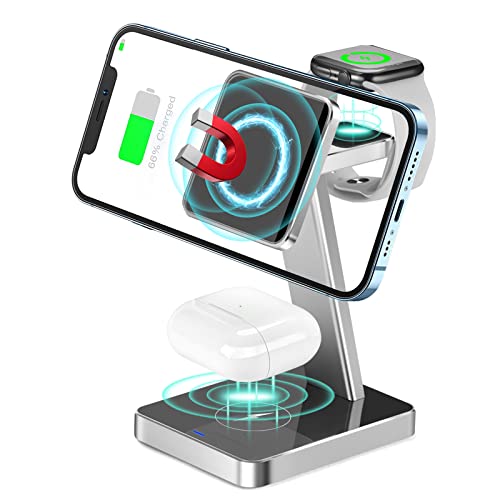 2-in-1 Magnetic Wireless Charger, Case Charger Stand with 15W QC 3.0 ...