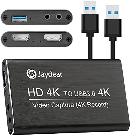 Capture Card 2 HDMI 1 USB 3.0 Output 4k 1080p 60fps Game Live Streaming ...
