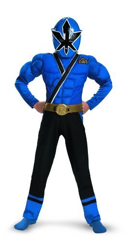 Blue Ranger Samurai Classic Muscle Costume | Amazon price tracker ...