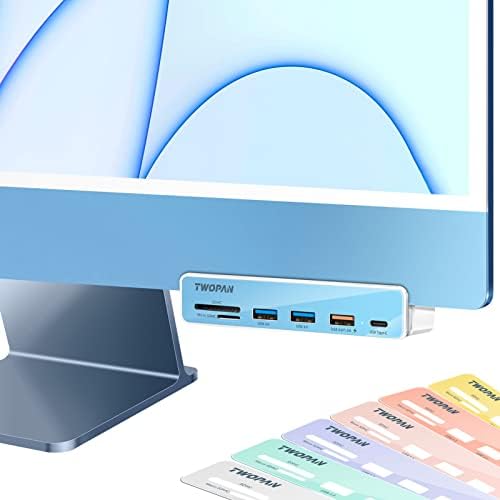 TWOPAN iMac USB C Hub Multiport Adapter, 6 in 1 USB C to USB Adapter ...