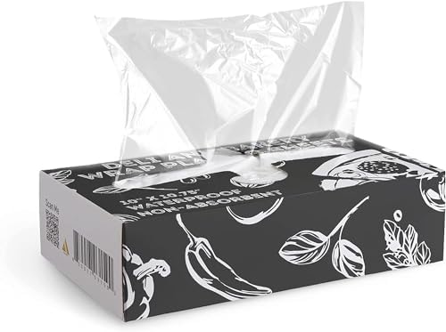 APQ Clear Deli and Bakery Wrap Plastic Sheets, 10 x 10.75 Inches. 1000 ...