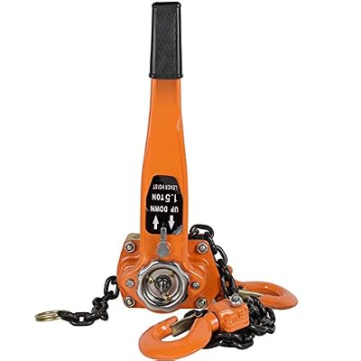 Chain Block Hoist, 1.5T 3000lb Capacity Ratchet Lever Block Chain Hoist ...