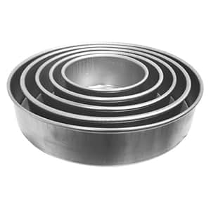 Amazon.com: Parrish Magic Line 5 Piece Aluminum Cake Pan Set, 3'' H ...