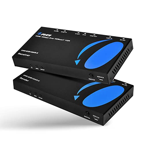 OREI 4K HDMI Extender Balun - HDBaseT UltraHD 4K @ 60Hz 4:4:4 Over Single CAT5e/6/7 Cable with ...