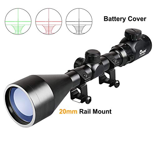 CVLIFE 3-9X56 Rifle Scope Red and Green Mil-dot Illuminated Hunting ...