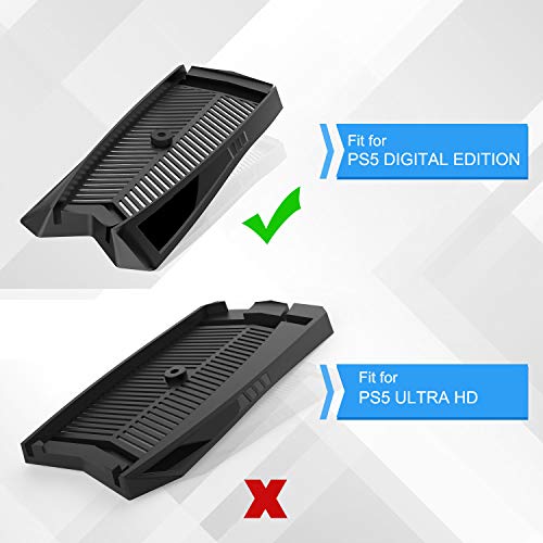 Younik Vertical Stand for Playstation 5 Digital Edition Console with ...