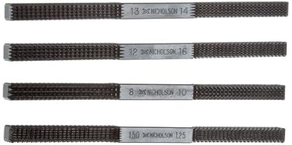 Nicholson 33024 4 Piece Thread Repair File Set, Single Cut, Square ...