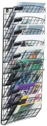 VEESUN Wall File Holder Organizer,10 Tier Hanging Wall Mount File Paper ...