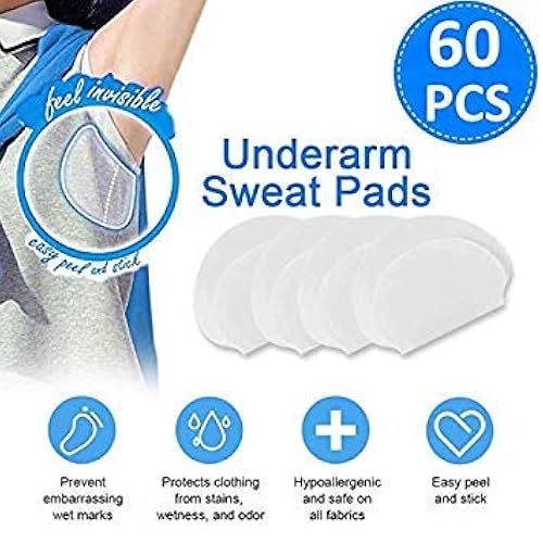 Underarm Shields Armpit Sweat Pads - iAbler [60 Pack] Fight ...