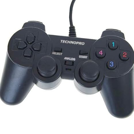 TECHNOPRO® USB Twin Shock Feedback Joypad Gamepad Controller for PC ...