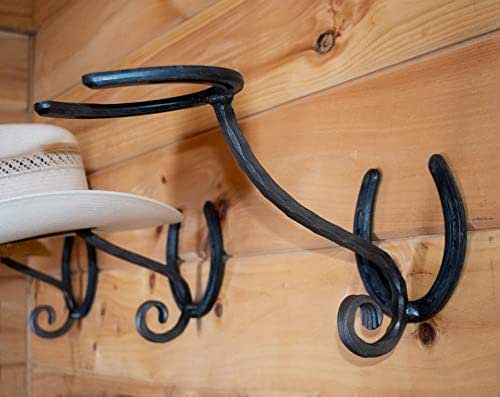 Amazon.com: Horseshoe Cowboy Hat Rack: Handmade