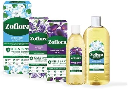 Zoflora Concentrated Disinfectant, Linen Fresh, Lavender, and Midnight ...