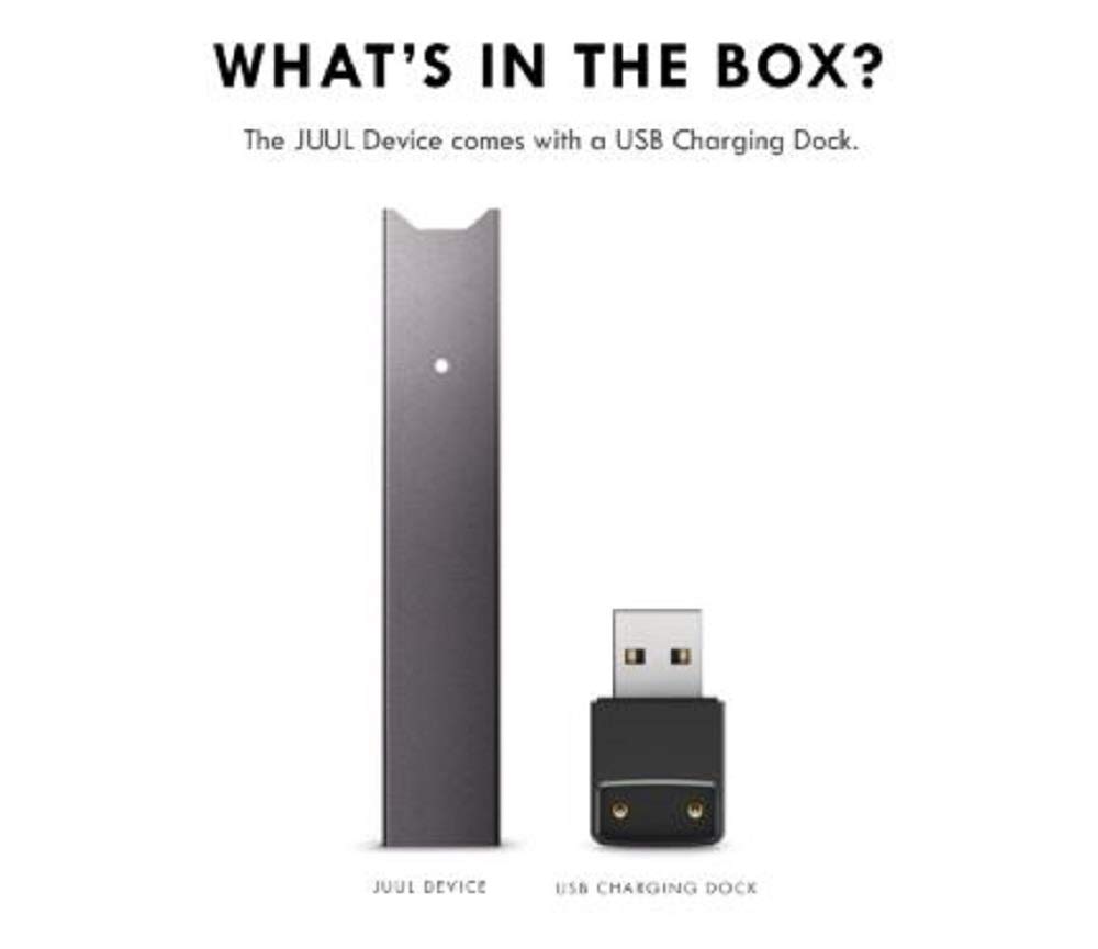 JUUL Device Kit, Silver, E-cigarette (JUULpods not included/No Nicotine ...