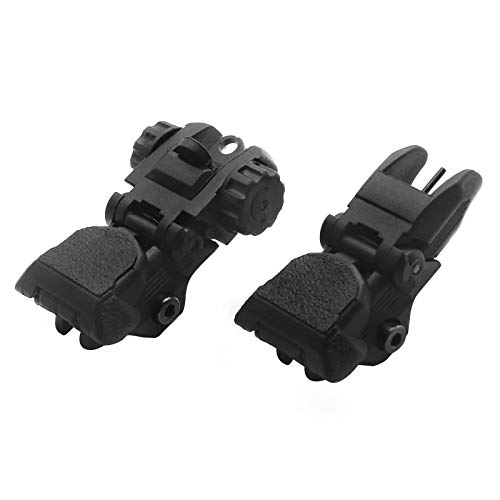 AWOTAC Polymer Flip Up Iron Sights Black Flip-up Front and Rear Sight ...