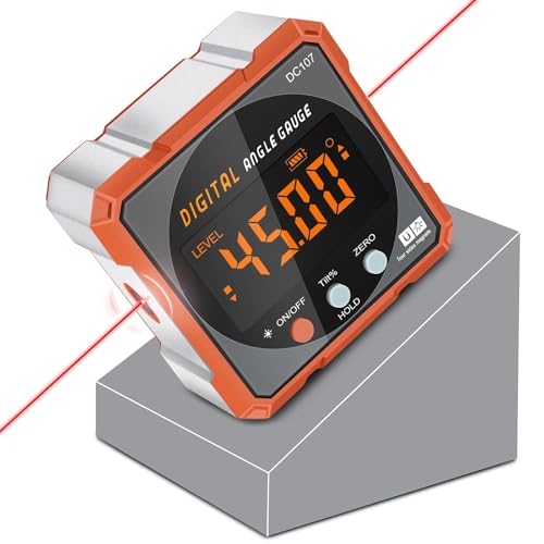 Digital Angle Finder Magnetic Electronic Angle Cube Dual Laser Gauge ...