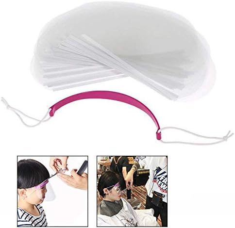 Xrten Set of 50 Pcs Plastic Salon Face Haircut Shield, Professional ...
