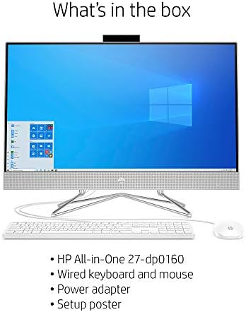 HP 27-inch Touchscreen All-in-One Desktop Computer, AMD Ryzen 5 4500U ...
