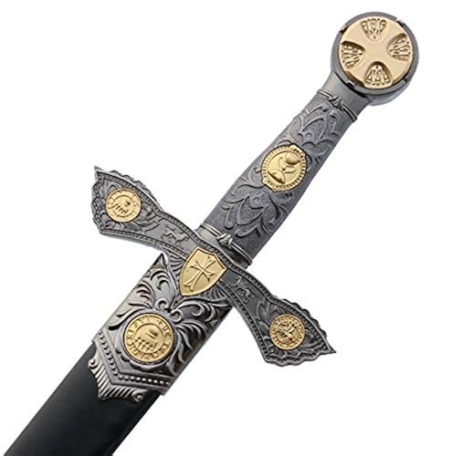 Vulcan Gear 33" Medieval Crusader Sword with Scabbard Series Choose ...