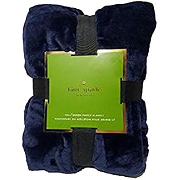 Amazon.com: Kate Spade Full/Queen Fleece Blanket - Navy: Home & Kitchen