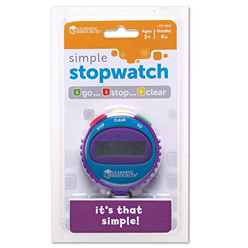 Learning Resources LER 0808 Simple 3 Button Stopwatch, Supports Science ...